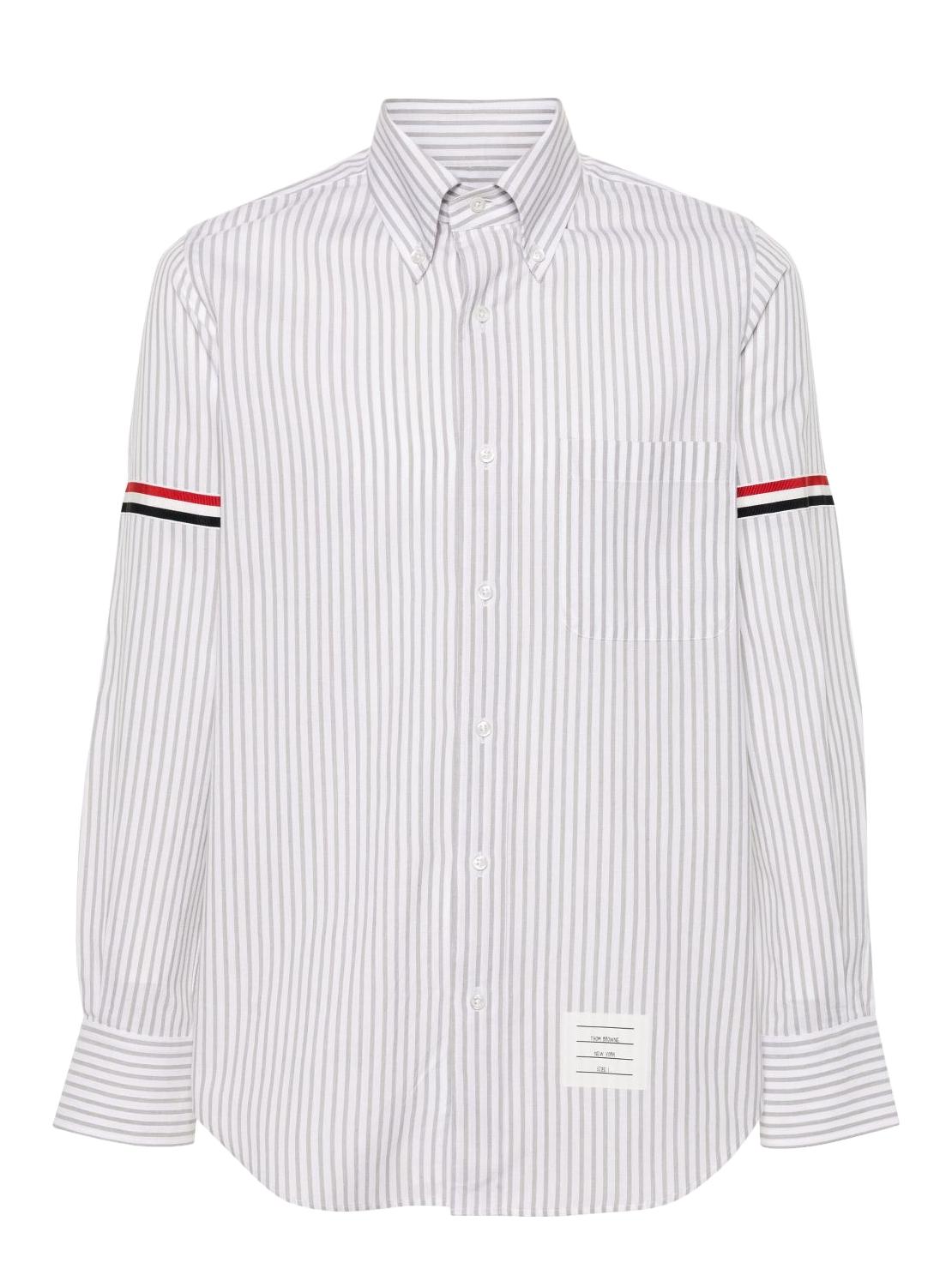THOM BROWNE Thom Browne RWB-Striped Curved Hem Shirt